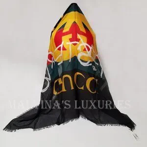 Gucci | Accessories | Gucci Scarf Coco Capitan Tomorrow Gg Logo Black ...